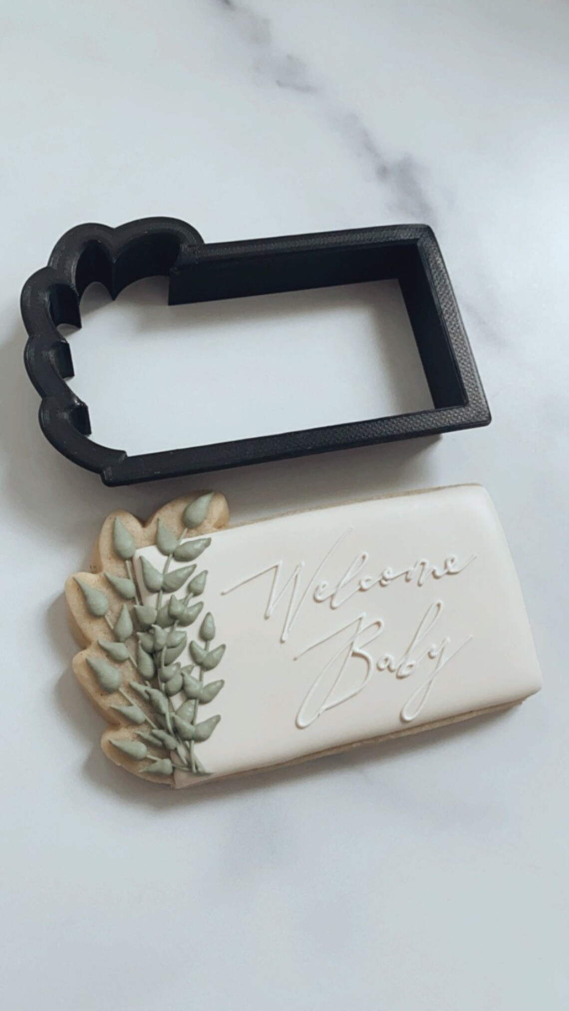 Rectangle With Greenery Plaque Cookie Cutter - Etsy