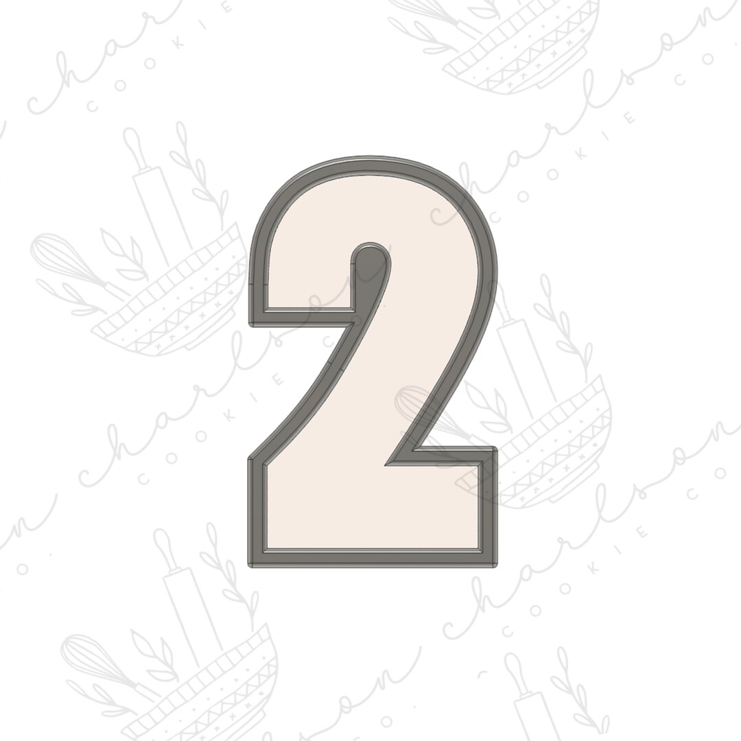 Number 2 (tall) Cookie Cutter - Etsy