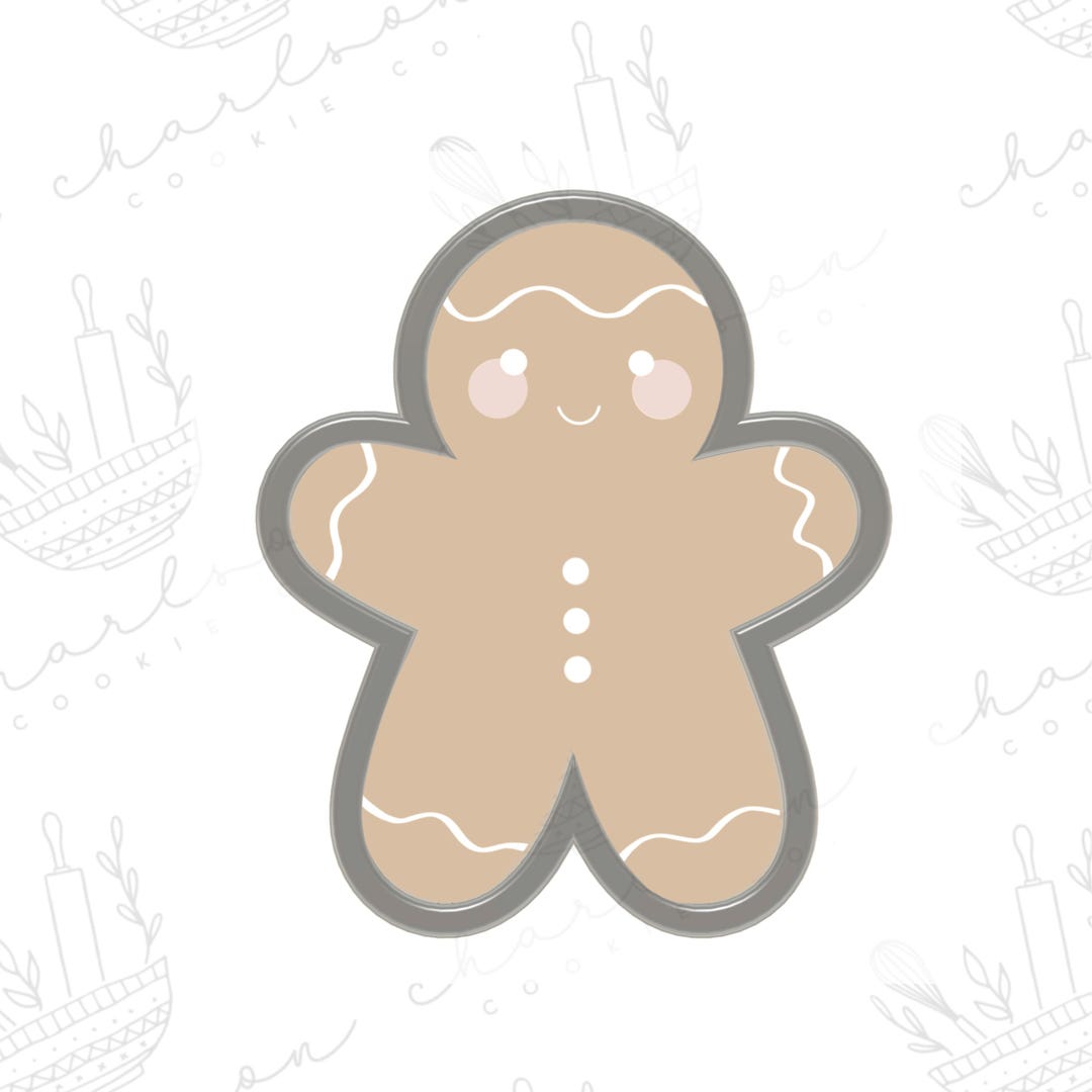 Gingerbread Man No. 3 Cookie Cutter - Etsy