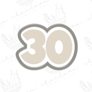 Number 30 Cookie Cutter - Etsy