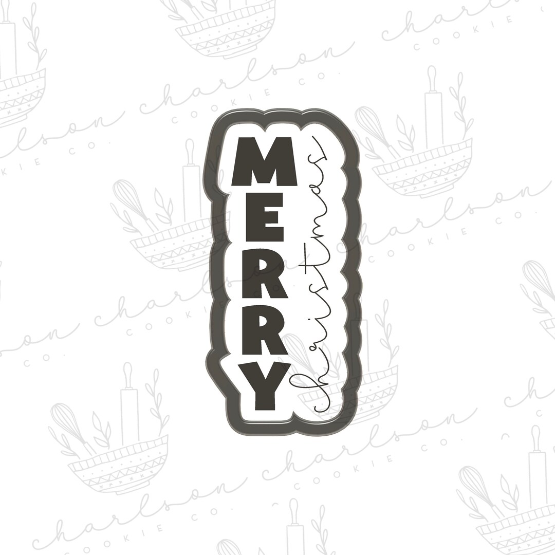 Merry Christmas Cookie Cutter - Etsy