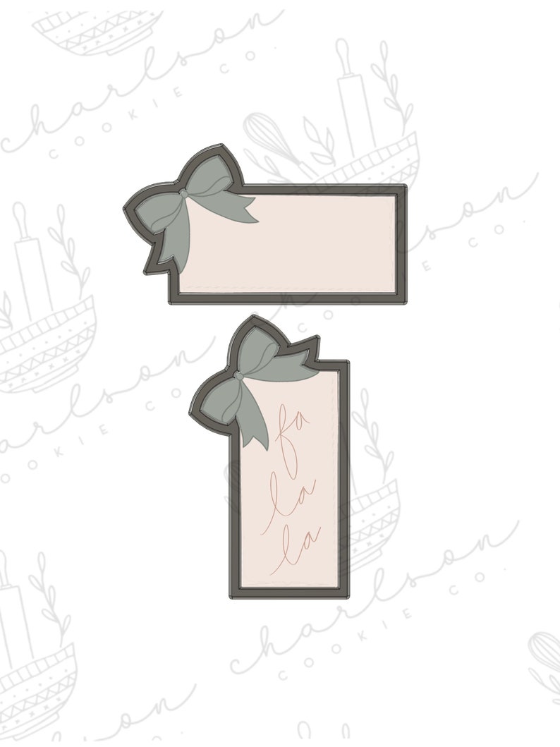 Rectangle With Bow Cookie Cutter - Etsy