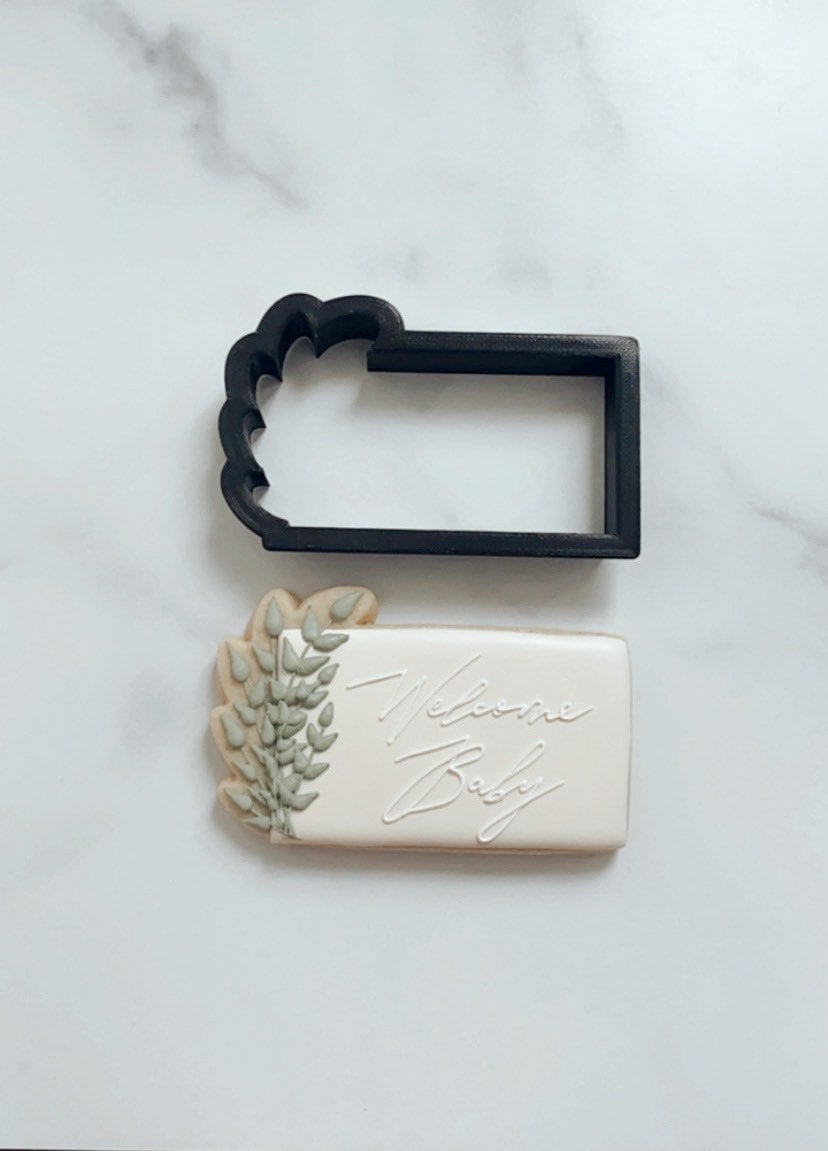 Rectangle With Greenery Plaque Cookie Cutter - Etsy