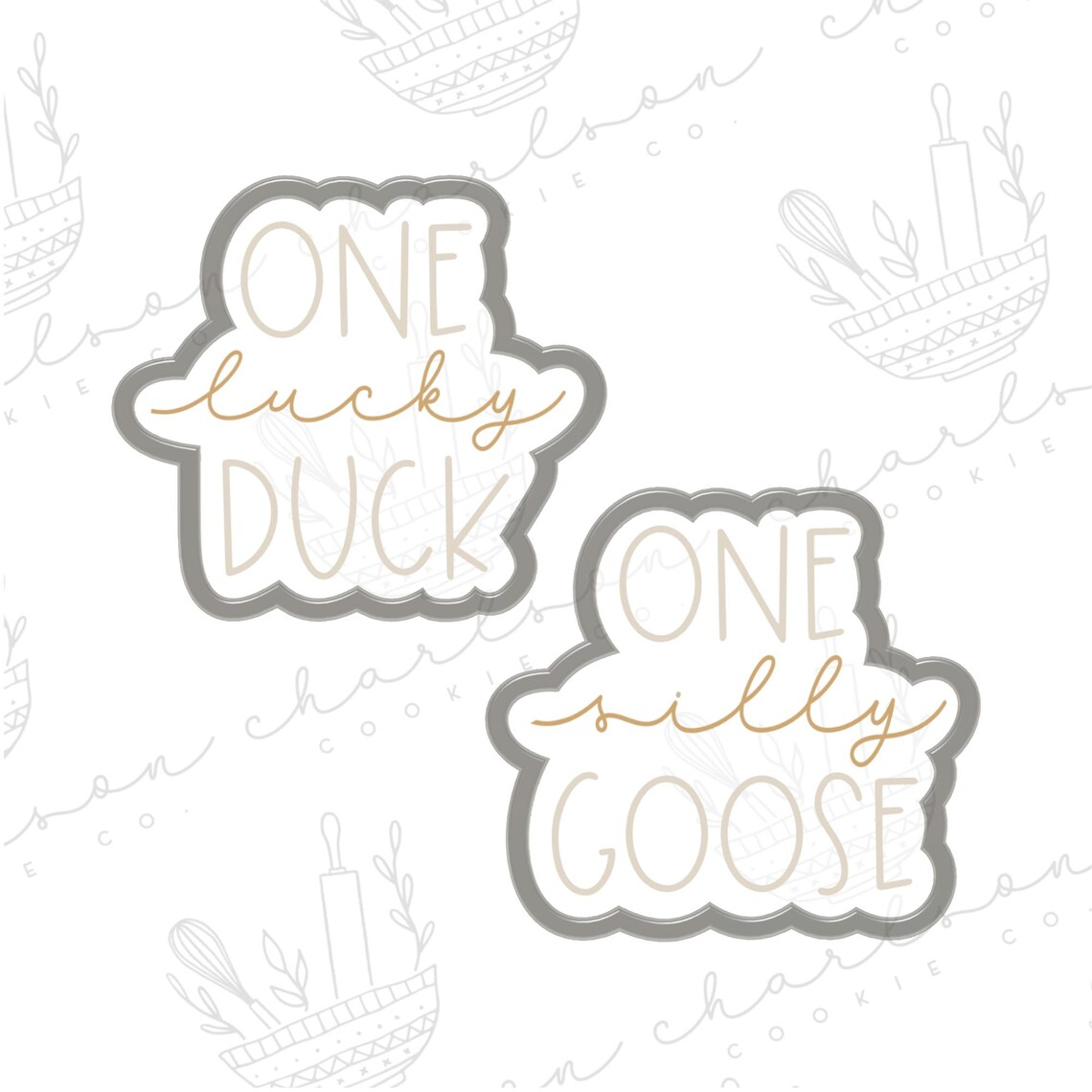 One Lucky Duck / One Silly Goose Word Cookie Cutter - Etsy