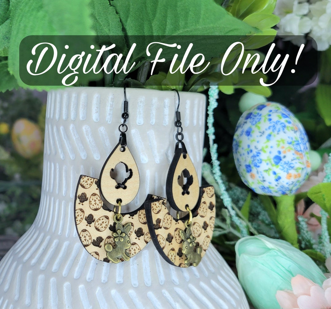 Easter Earring SVG - Easter SVG File - Earring Cut File - Easter Egg ...