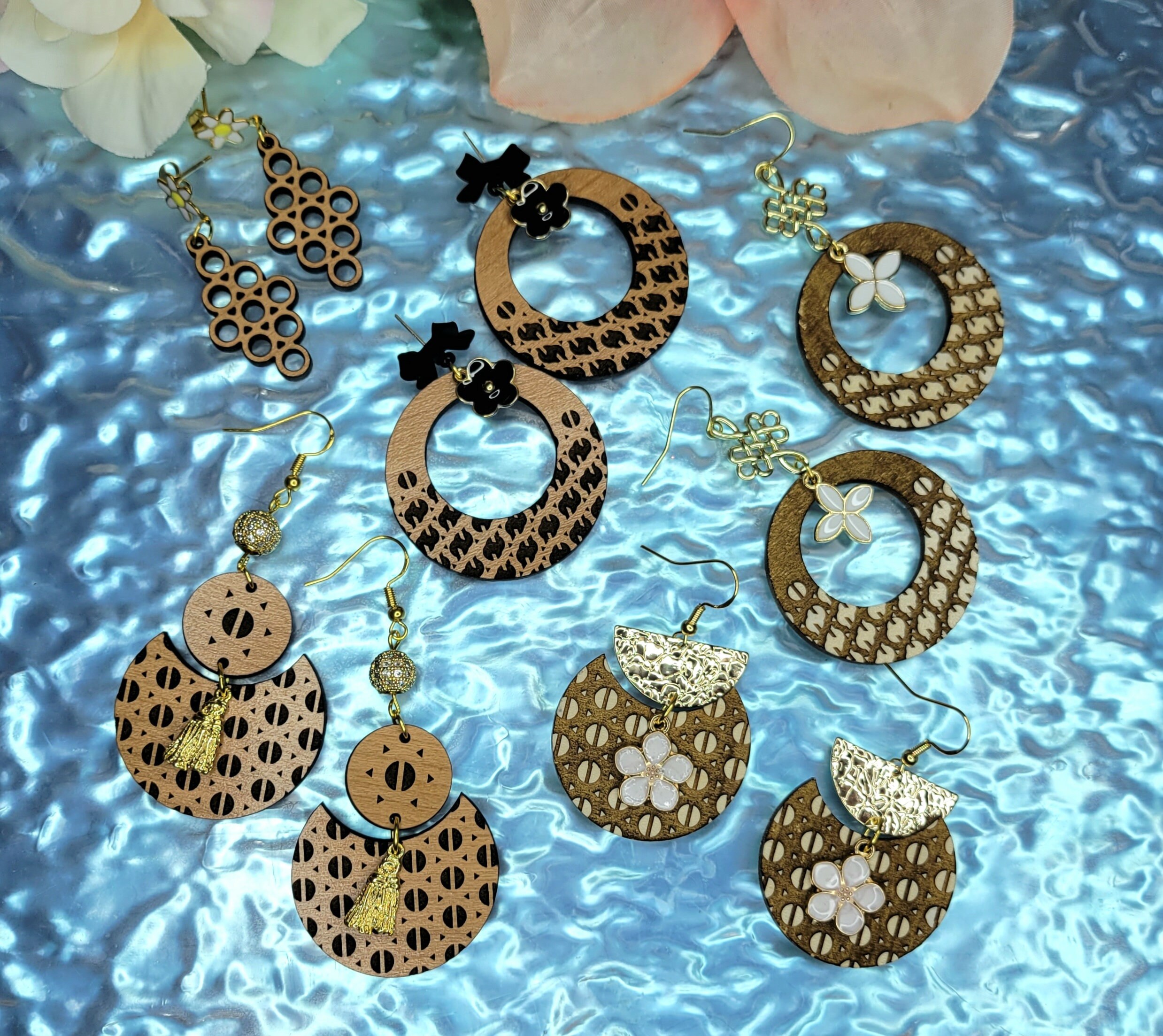Earrings SVG Bundle File - Earring Cut File - Circle Earring Design ...