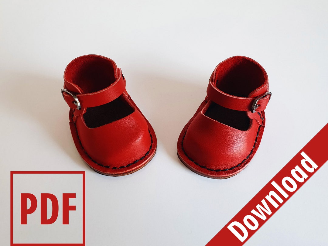 Doll Shoe Pattern Tutorial #8 - Mary Jane Shoes Pattern - Handcraft ...