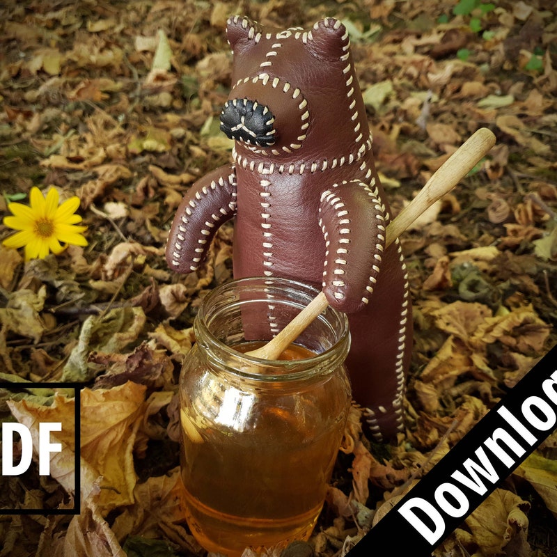 Leather Teddy Bear - Etsy