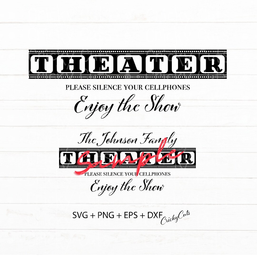 Family Movie Night Sign svg cut file Home theater svg Movie - Etsy España