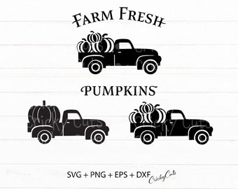 Truck With Autumn Leaves SVG Cut File Farm Truck Fall - Etsy