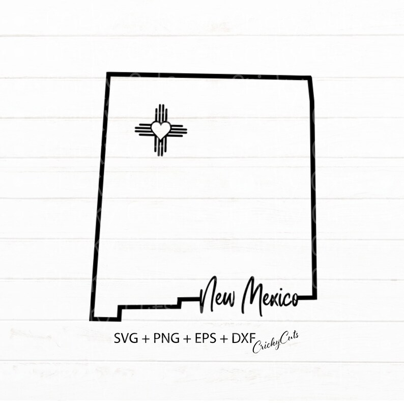 New Mexico State Svg Cut File New Mexico Outline State of - Etsy