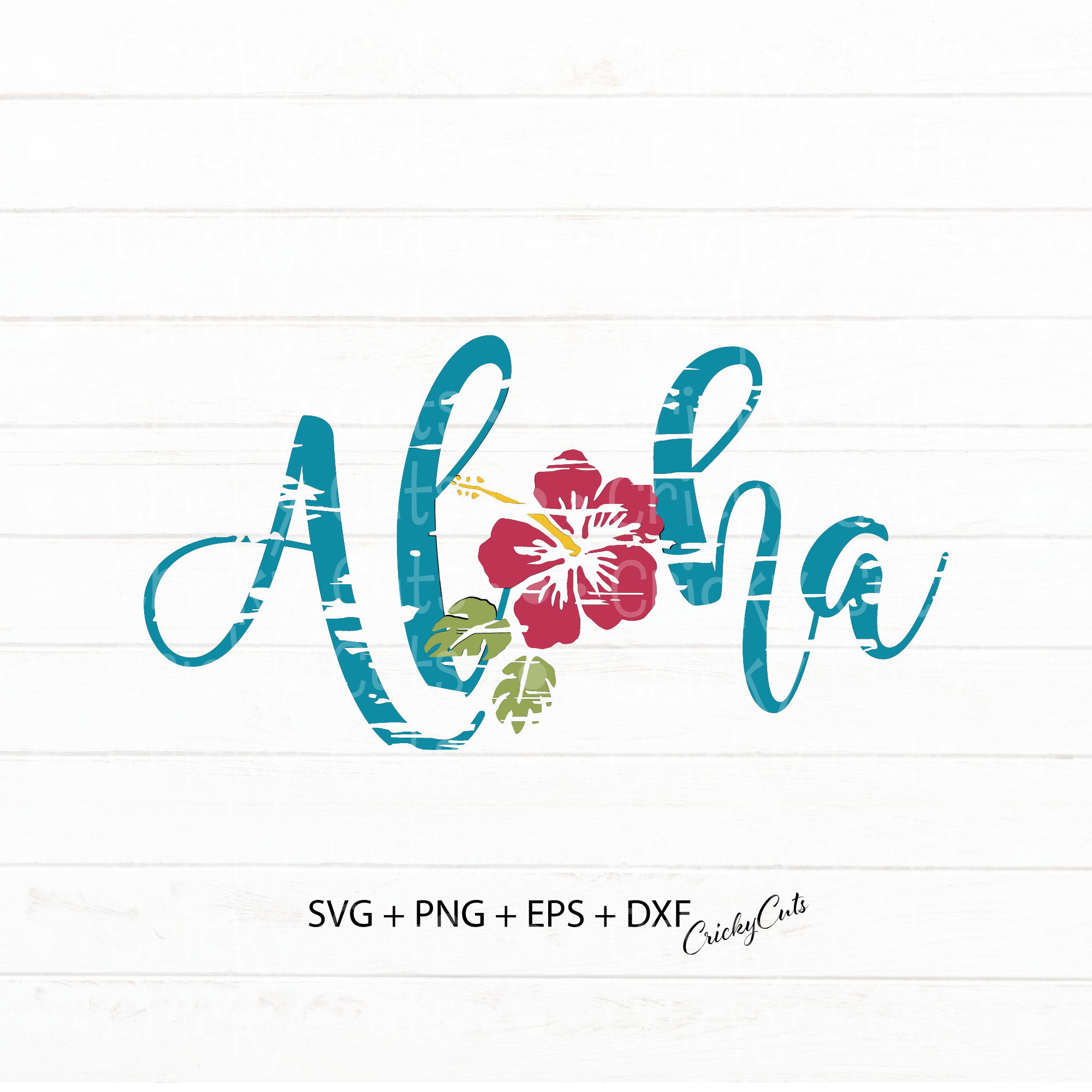 Aloha Hawaiian Hibiscus Flower Distressed Cut File Available - Etsy