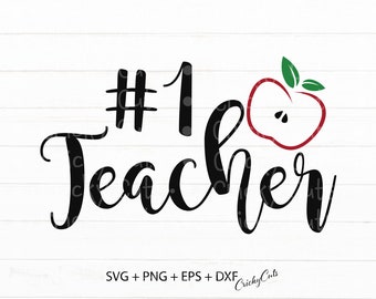 Number 1 Teacher | Etsy