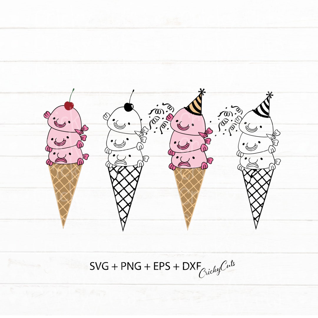 Blobfish Svg Blobfish Ice Cream Cone Svg Blobfish Art Svg - Etsy UK