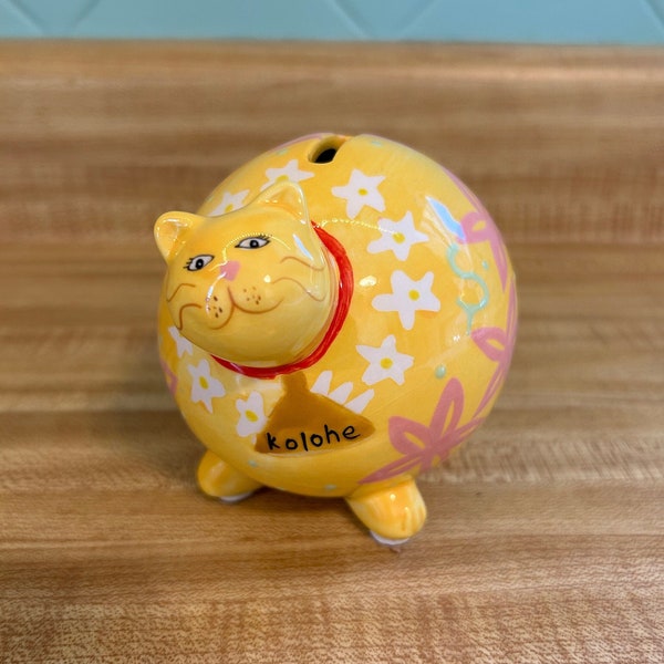 Ceramic Cat Coin Bank - Etsy