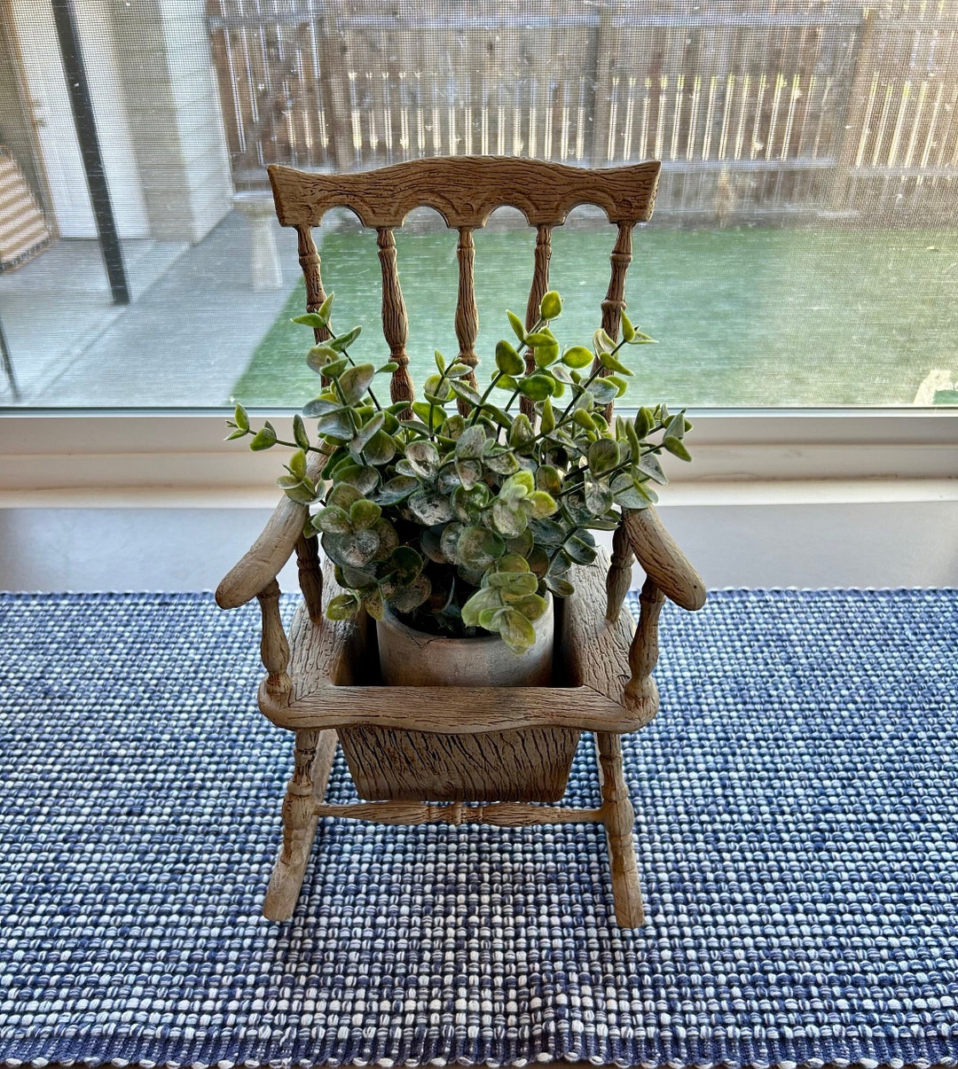 1970 Vintage Plastic Rocking Chair Planter - Etsy