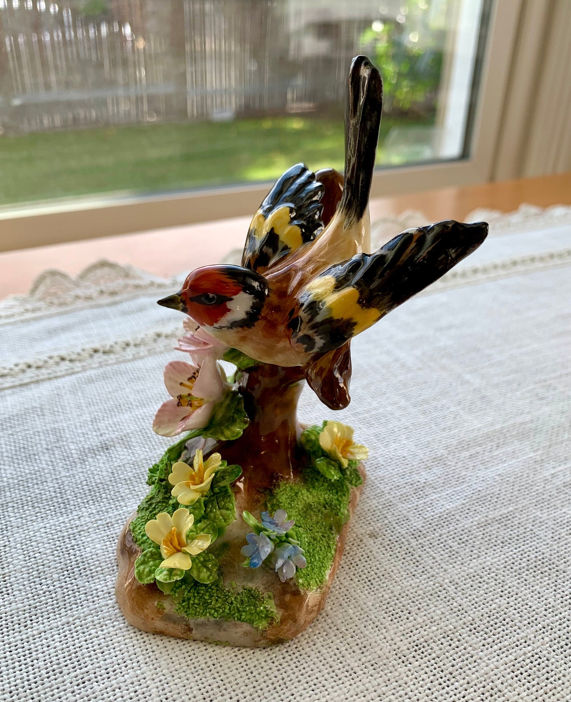 Crown Staffordshire England Fine Bone China UK Gold Finch Figurine - Etsy