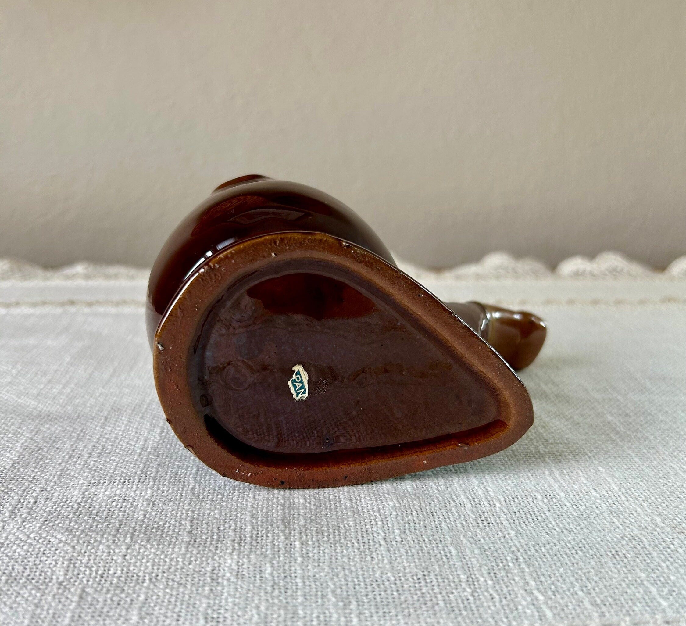 Vintage Brown Ceramic Pipe Ashtray - Etsy