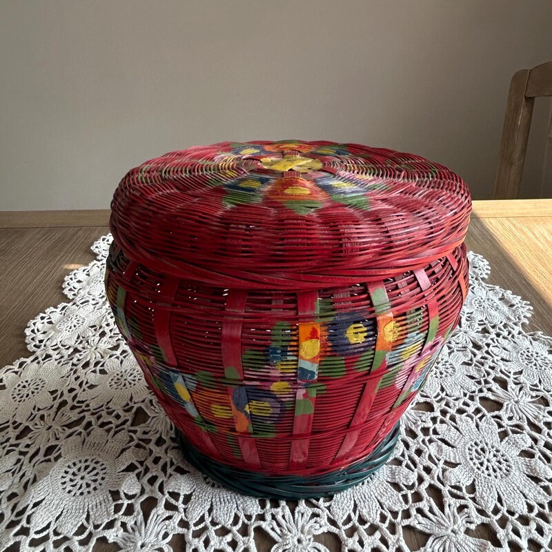 Red Basket - Etsy
