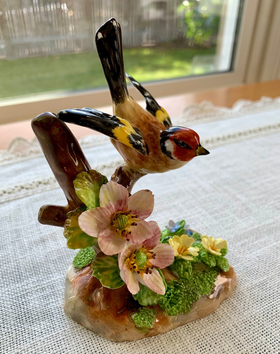 Crown Staffordshire England Fine Bone China UK Gold Finch Figurine - Etsy
