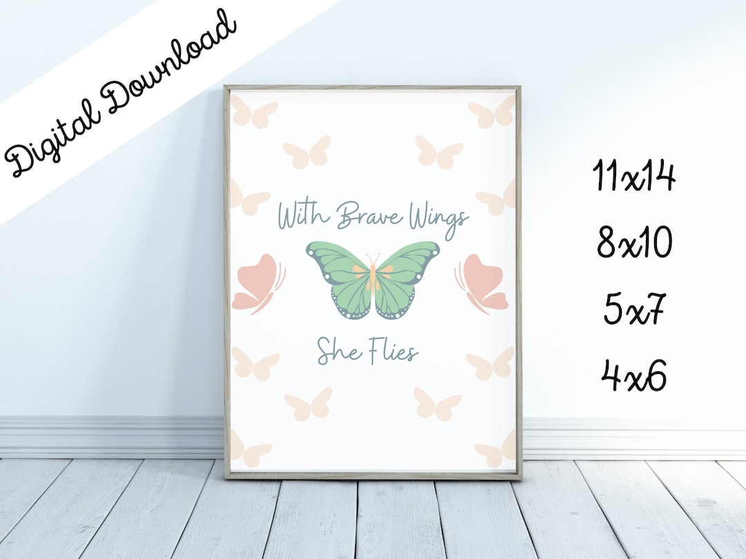 Butterfly Inspirational Quote Digital Print - Etsy