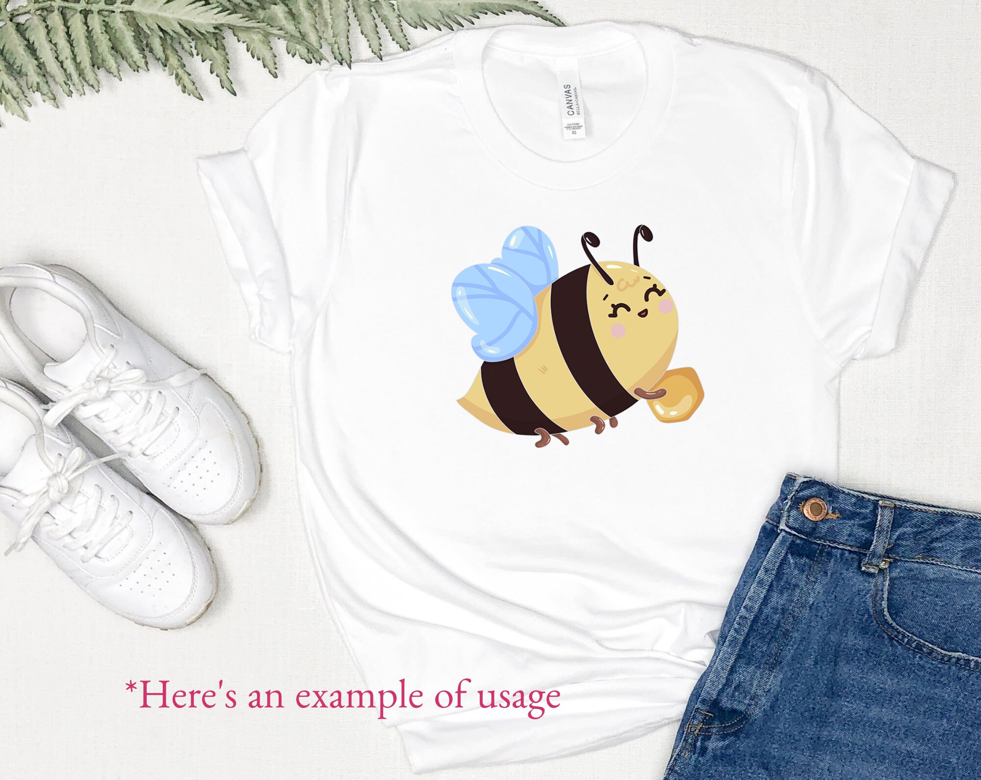 Honey Bee Clipart Cute Kawaii Bee PNG Bundle Lovely - Etsy