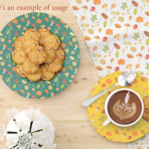 Fall Digital Paper, Autumn Background, Fall Seamless Pattern, Mushrooms ...