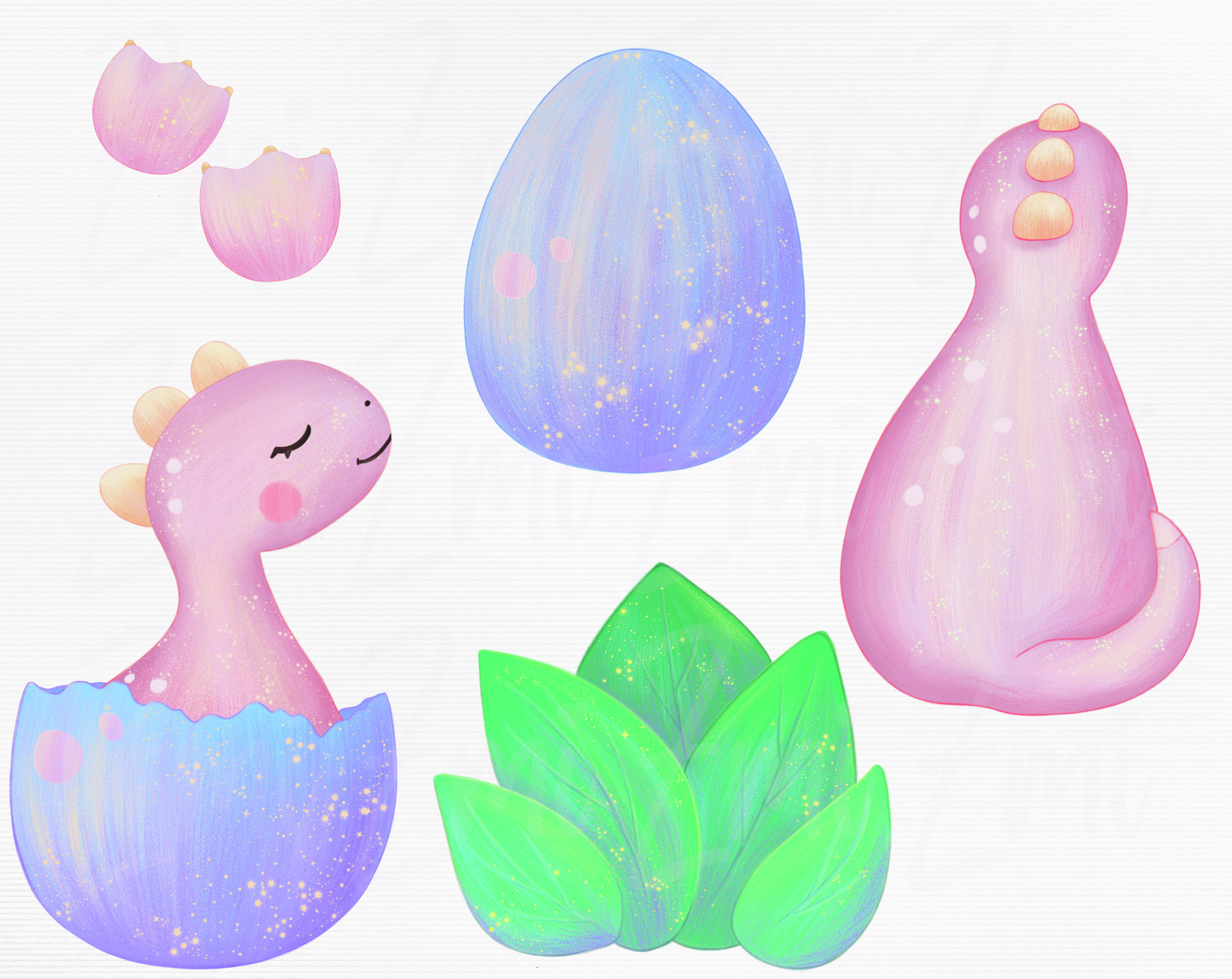 Dinosaur Clipart, Cute Dino Magic PNG, Pink Dinosaur Egg Nursery ...