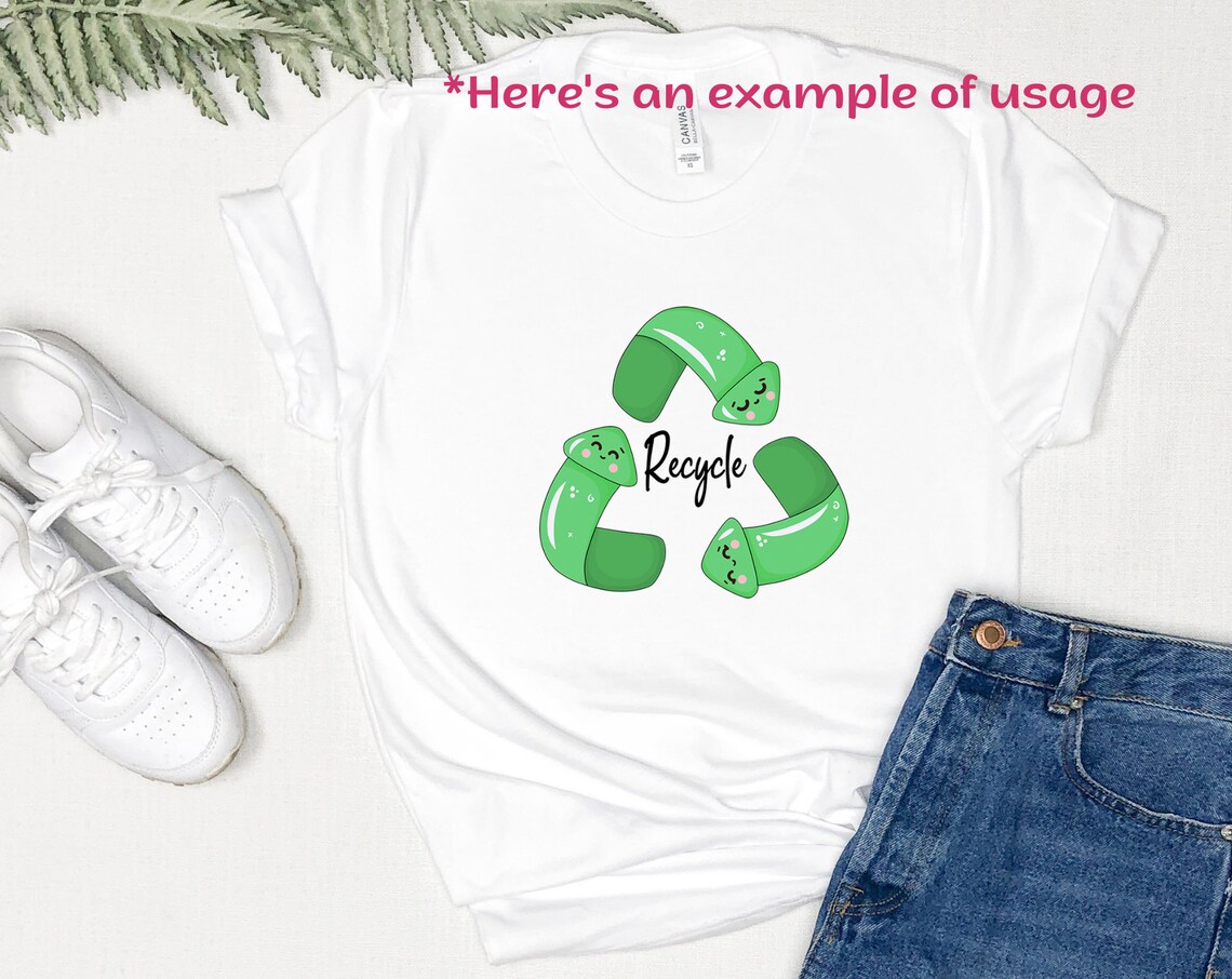 Recycle Png Clipart, Cute Kawaii Zero Waste Printable Sublimation ...