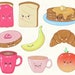 Cute Kawaii Food Clipart, Breakfast Coffee Png, Doodle Cartoon ...