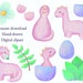 Dinosaur Clipart, Cute Dino Magic PNG, Pink Dinosaur Egg Nursery ...
