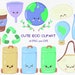 Earth Day PNG, Cute Kawaii Zero Waste Clipart, Eco Friendly Design ...