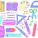 Cute School Clipart, Kawaii Classroom PNG, Printable Teacher Clip Art ...
