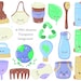 Earth Day PNG, Cute Kawaii Zero Waste Clipart, Eco Friendly Design ...