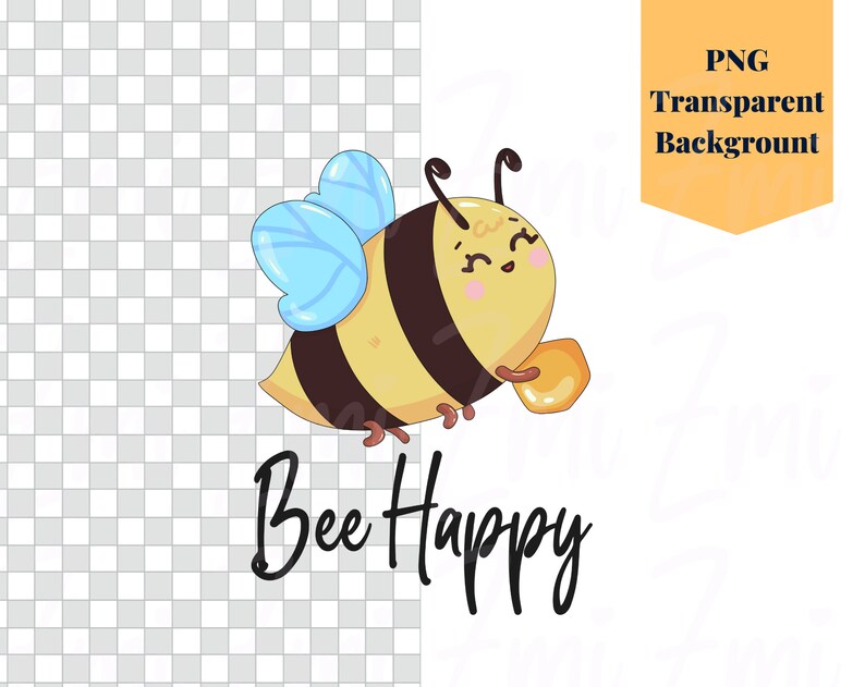 Cute Kawaii Bee Png Clipart, Funny Animals, Lovely Printable ...