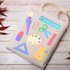 Cute School Clipart, Kawaii Classroom PNG, Printable Teacher Clip Art ...