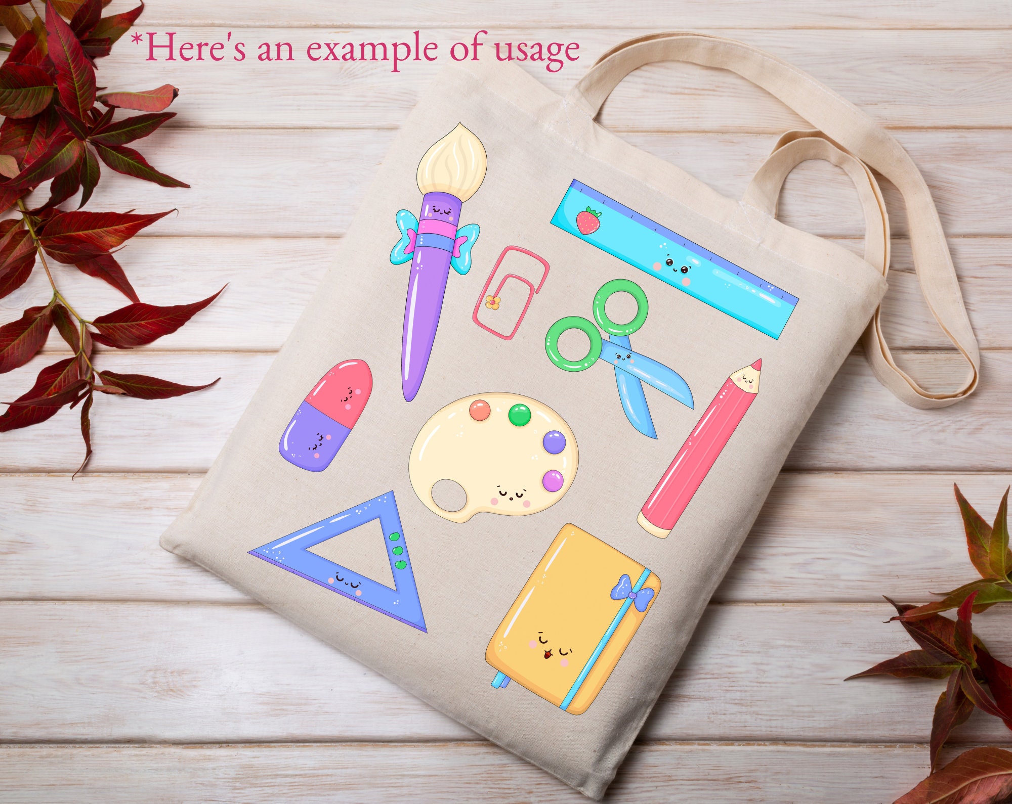 Cute School Clipart, Kawaii Classroom PNG, Printable Teacher Clip Art ...