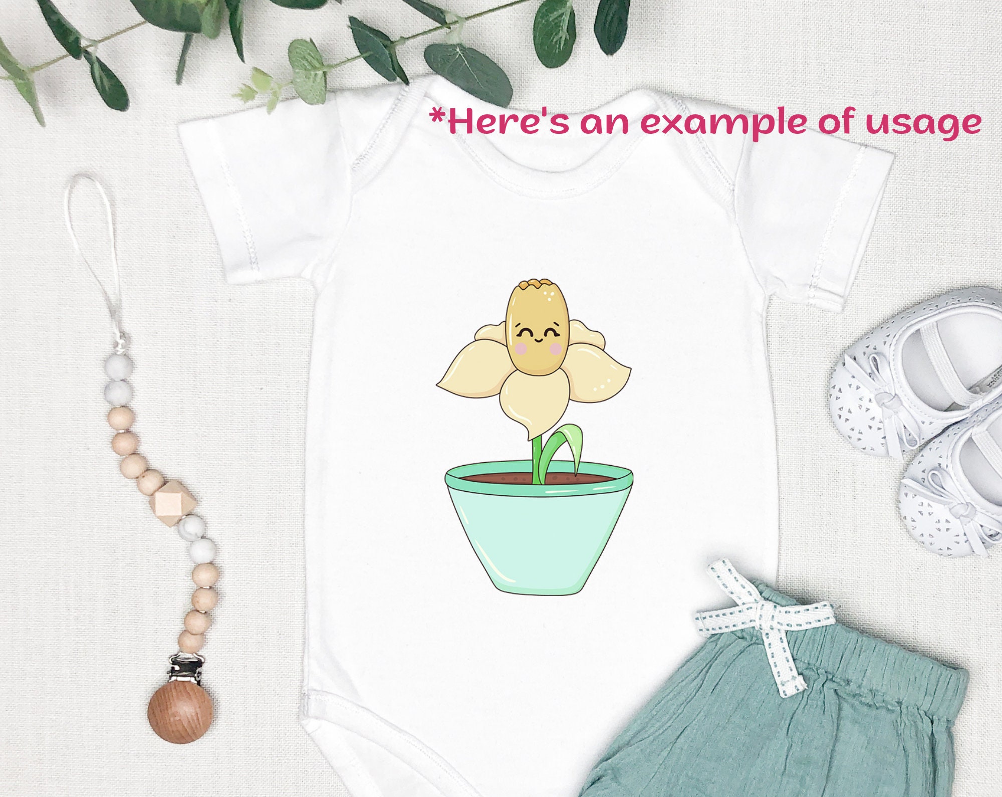 Cute Kawaii Flowers Clipart, Spring Plants PNG, Tulip Sunflower Rose ...