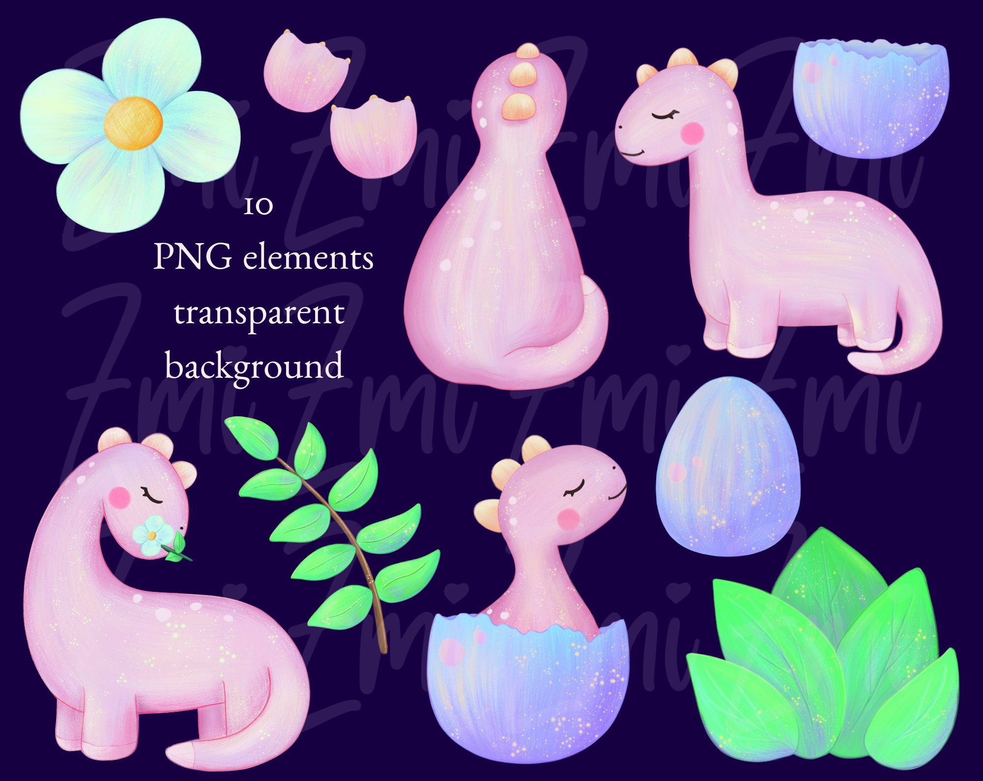 Dinosaur Clipart, Cute Dino Magic PNG, Pink Dinosaur Egg Nursery ...