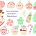 Cute Kawaii Christmas Clipart PNG, Christmas Sweets Food, Gingerbread ...