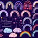 Rainbow Clipart, Boho Clouds PNG, Stars, Rainbows, Celestial Hand Drawn ...