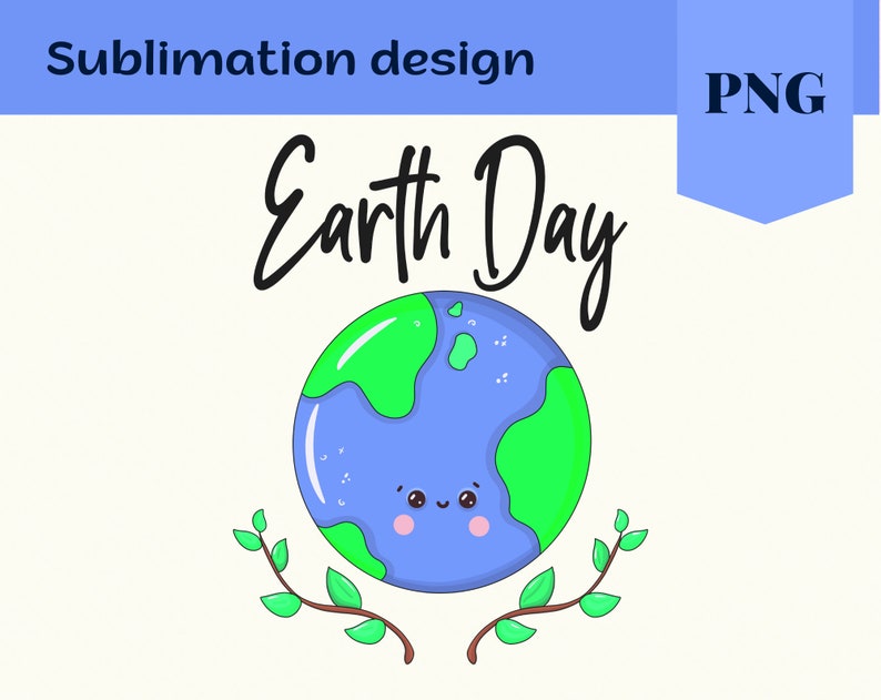 Earth Day Png Clipart, Cute Kawaii Zero Waste Printable Sublimation ...