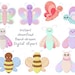 Kawaii Animal Clipart, Cute Bugs Insect Png, Butterfly, Bee, Fly ...
