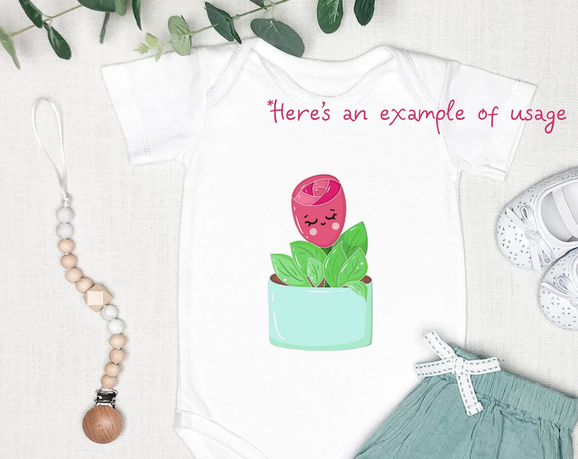 Cute Kawaii Flowers Clipart Spring Plants PNG Tulip - Etsy