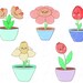 Cute Kawaii Flowers Clipart, Spring Plants PNG, Tulip Sunflower Rose ...