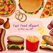 Fast Food Clipart, Junk Food Clipart, Pizza, Hot Dog, Burger Clipart ...