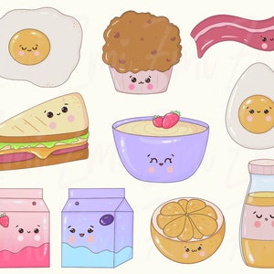 Cute Kawaii Food Clipart, Breakfast Coffee Png, Doodle Cartoon ...