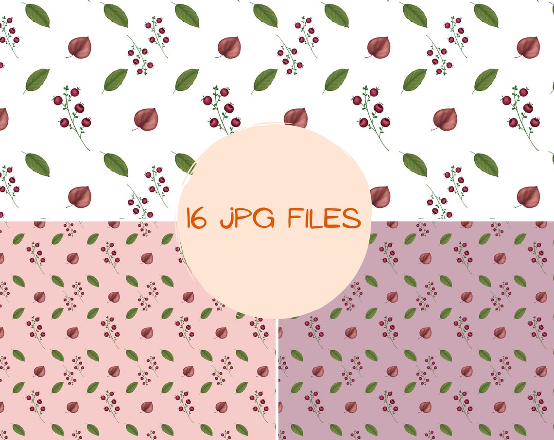 Fall Digital Paper Autumn Background Fall Seamless Pattern - Etsy