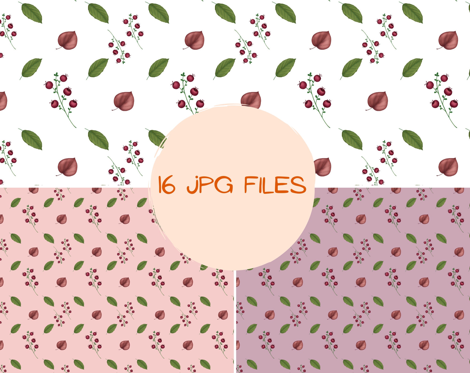 Fall Digital Paper, Autumn Background, Fall Seamless Pattern, Mushrooms ...