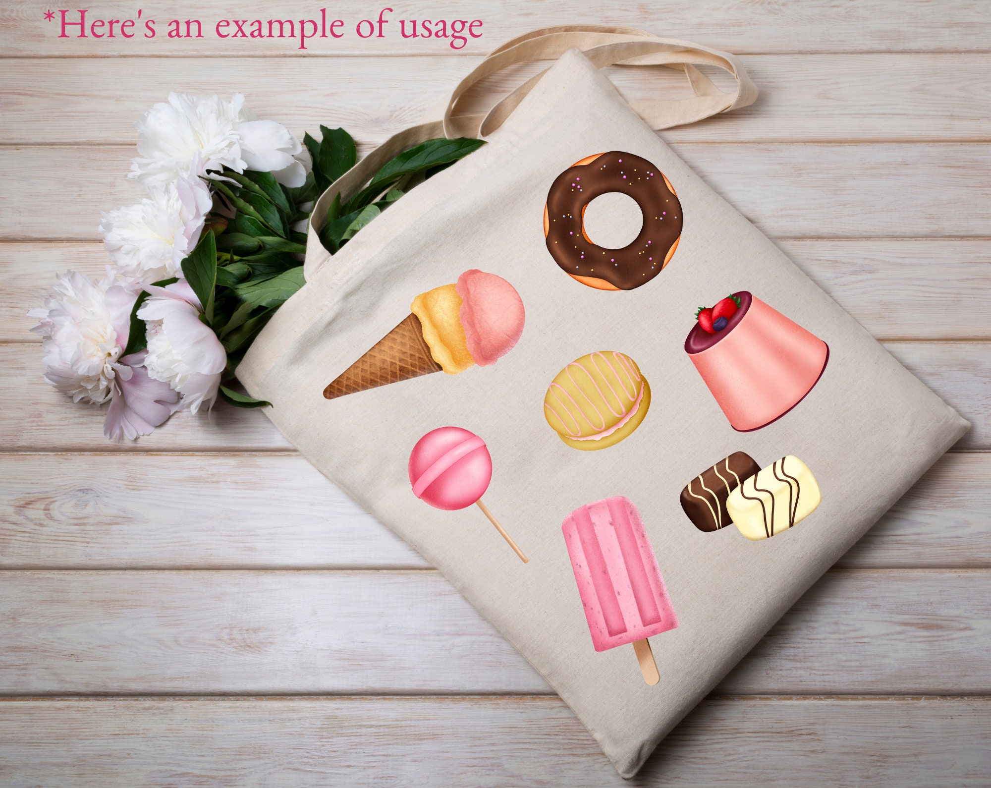 Bakery Clipart, Pastry PNG, Lollipop, Strawberry Tart, Chocolate Donut ...